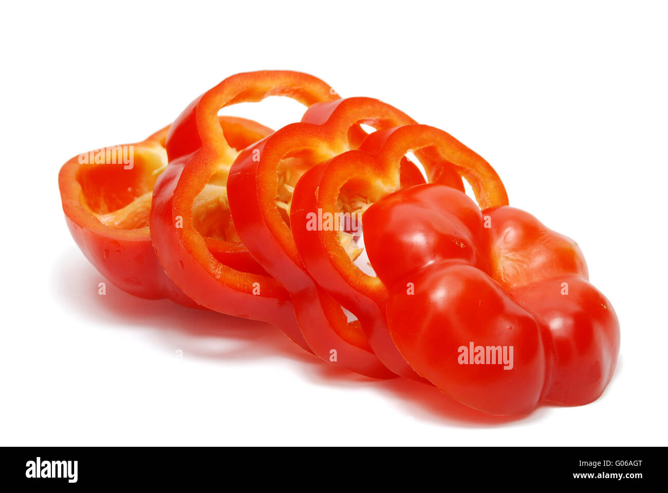 Cutted Red Pepper Stock Photo - Alamy