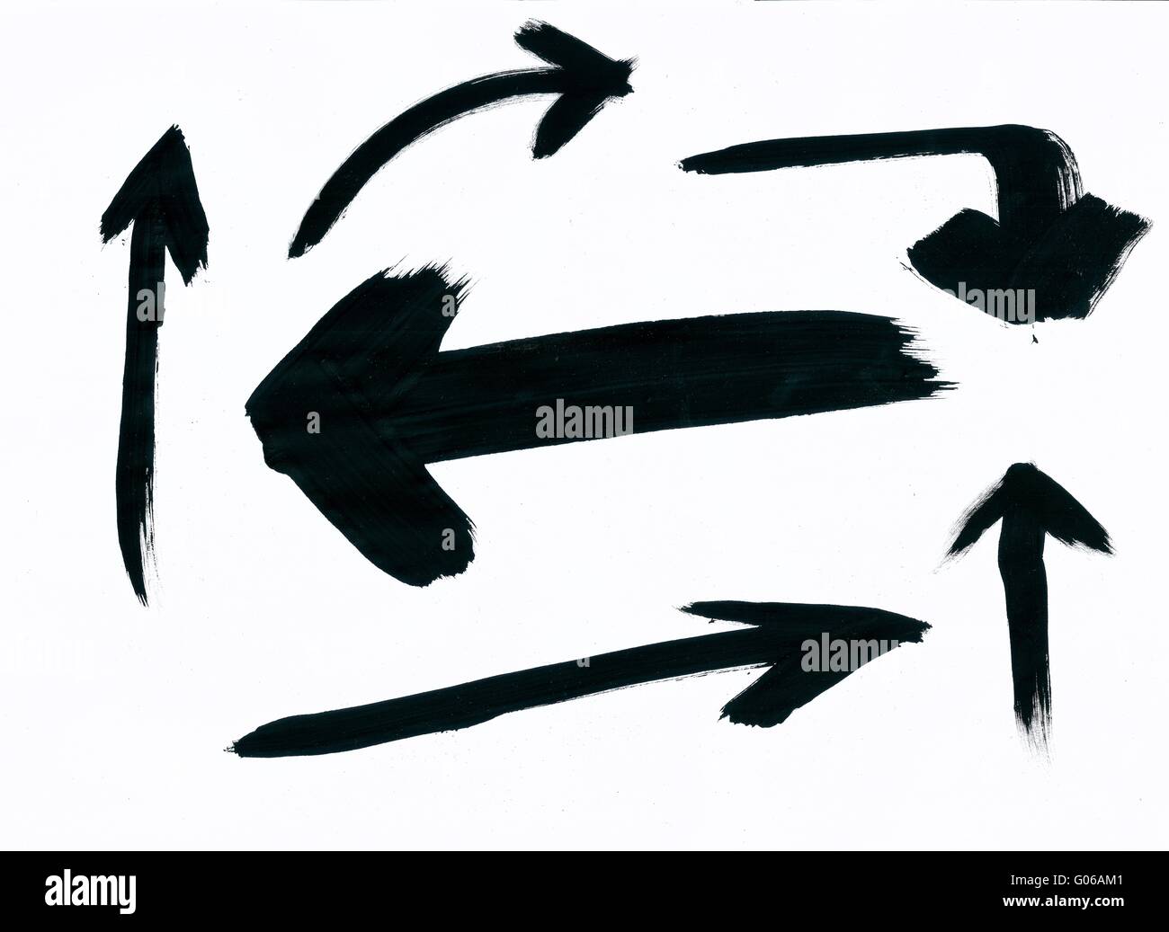 Arrows line black hi-res stock photography and images - Alamy