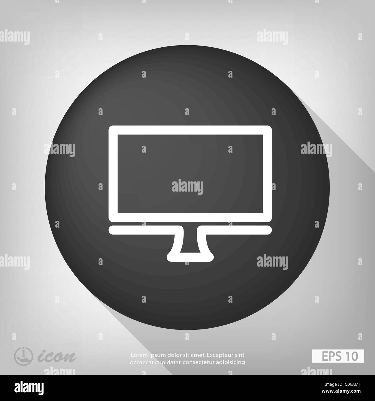 Pictograph of computer. Vector concept illustration for design. Eps 10 ...