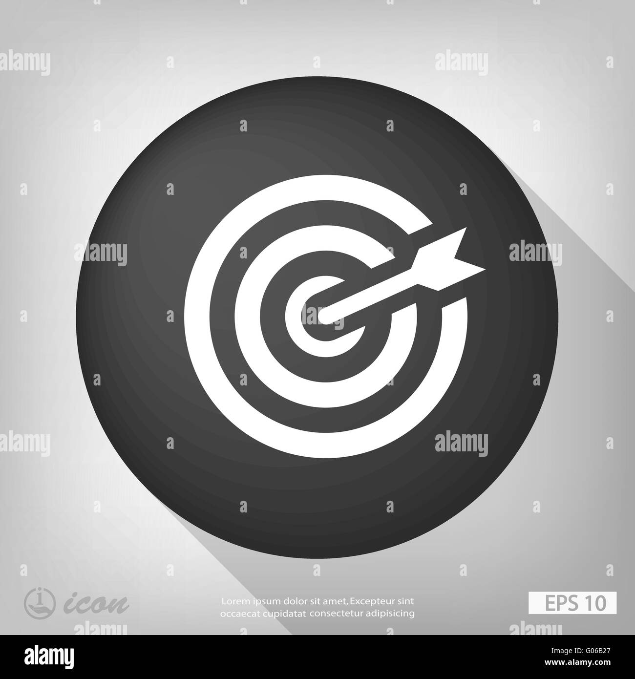 Pictograph of target. Vector concept illustration for design. Eps 10 ...