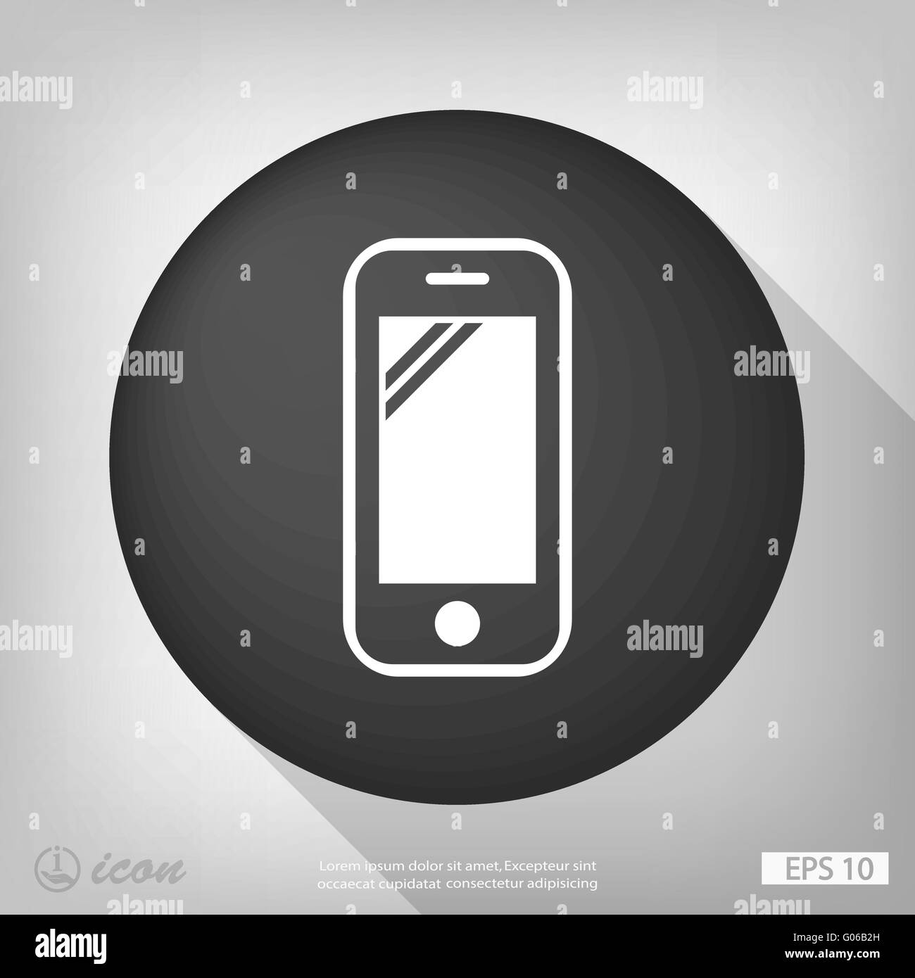 Pictograph of mobile. Vector concept illustration for design. Eps 10 ...