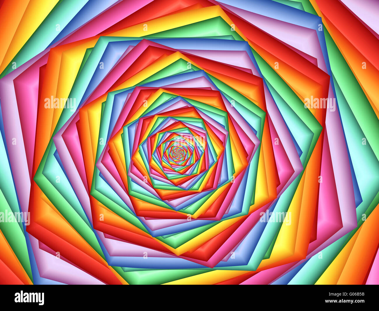 Beautiful rainbow psychedelic spiral fractal hi-res stock photography ...