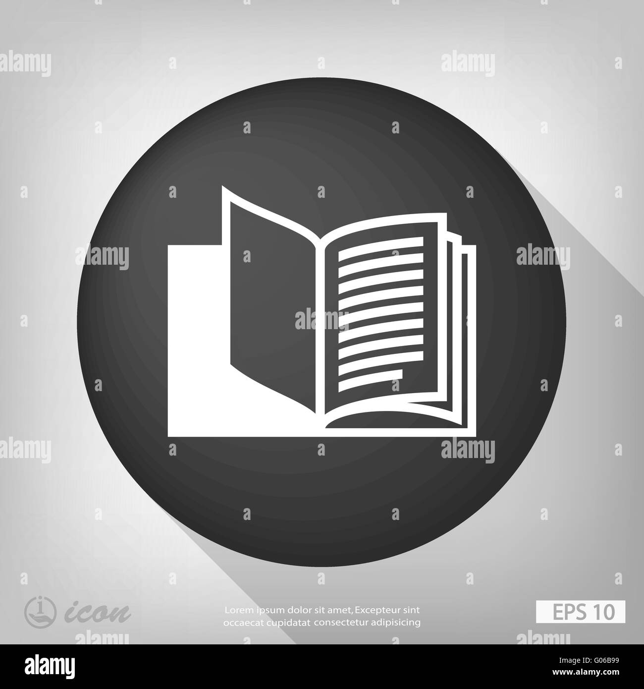 Pictograph of book. Vector concept illustration for design. Eps 10 ...