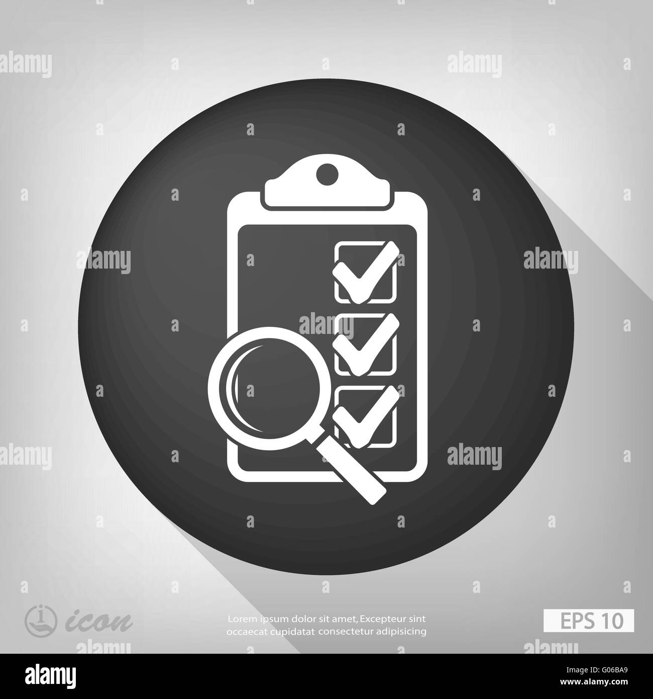 Pictograph of checklist. Vector concept illustration for design. Eps 10 ...