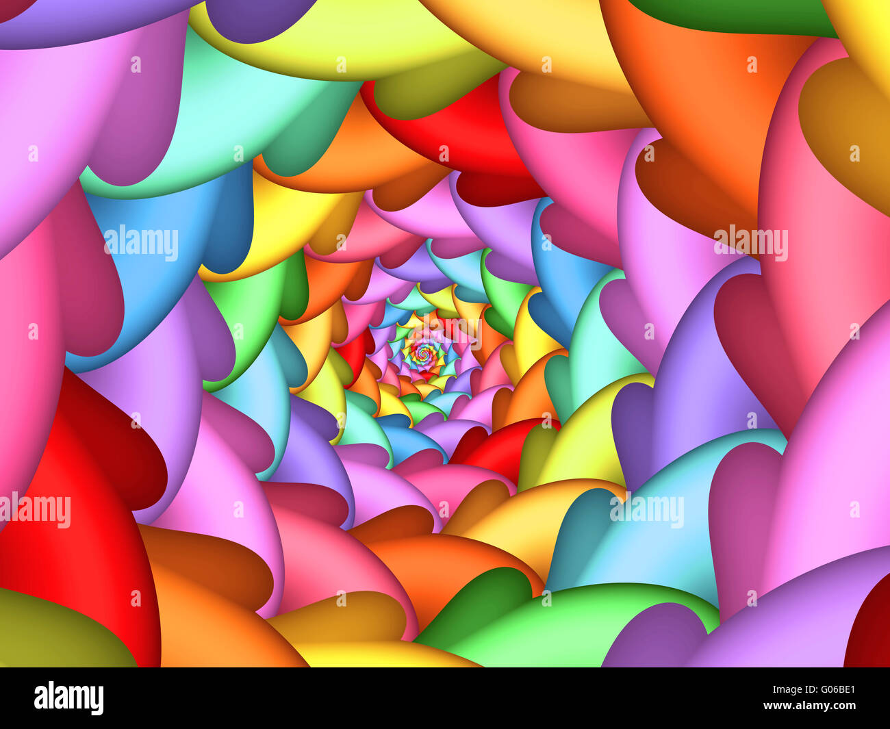 Beautiful rainbow psychedelic spiral fractal hi-res stock photography ...