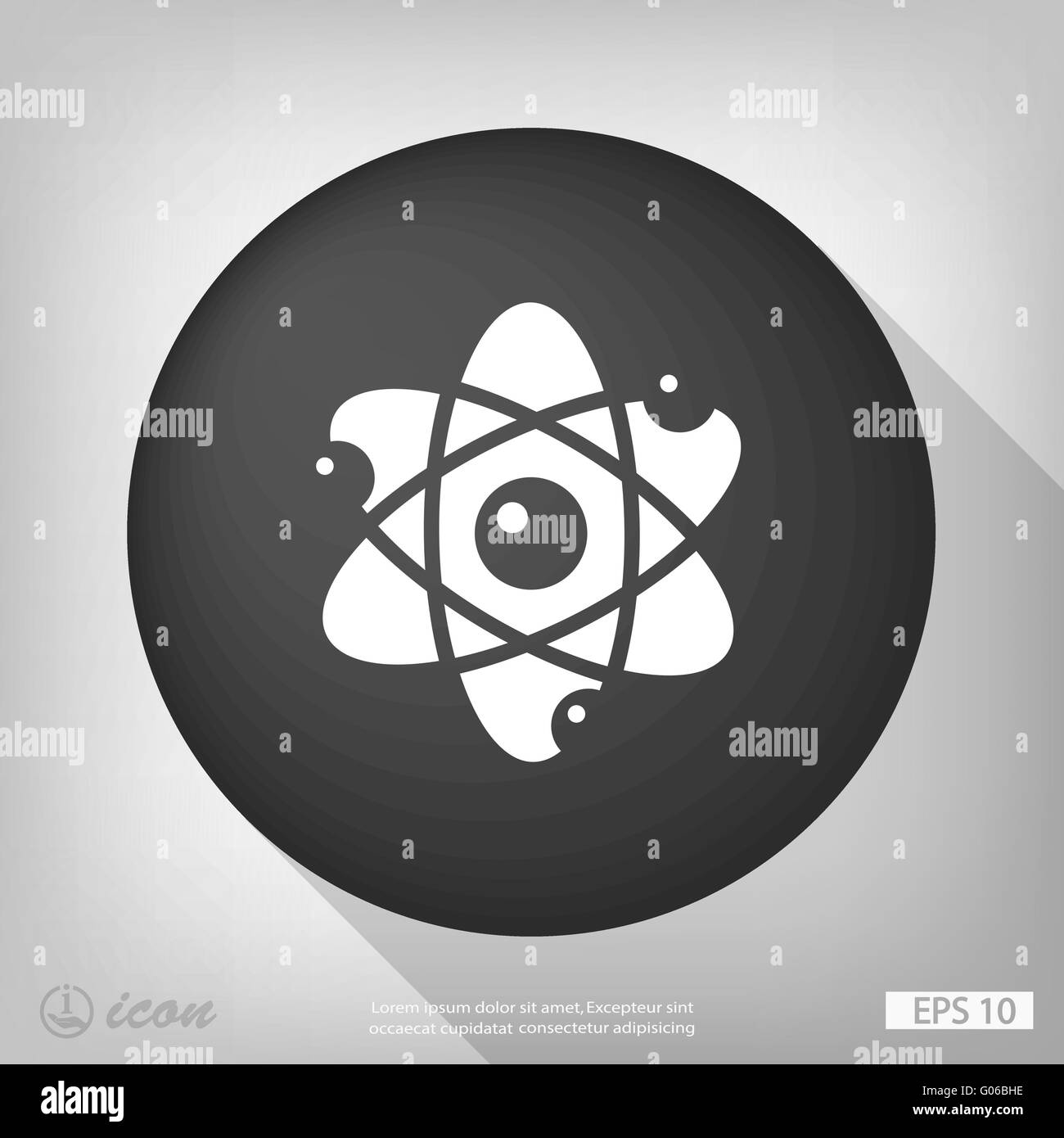 Pictograph of atom. Vector concept illustration for design. Eps 10 ...