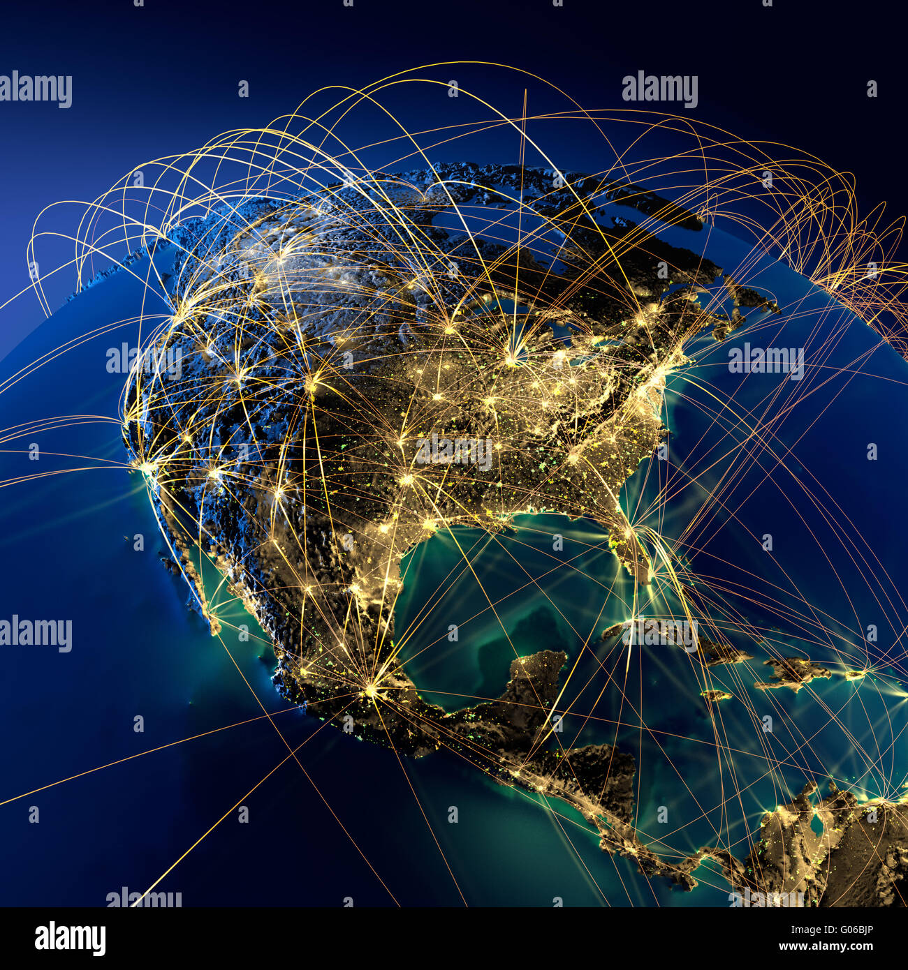Usa map routes hi-res stock photography and images - Alamy