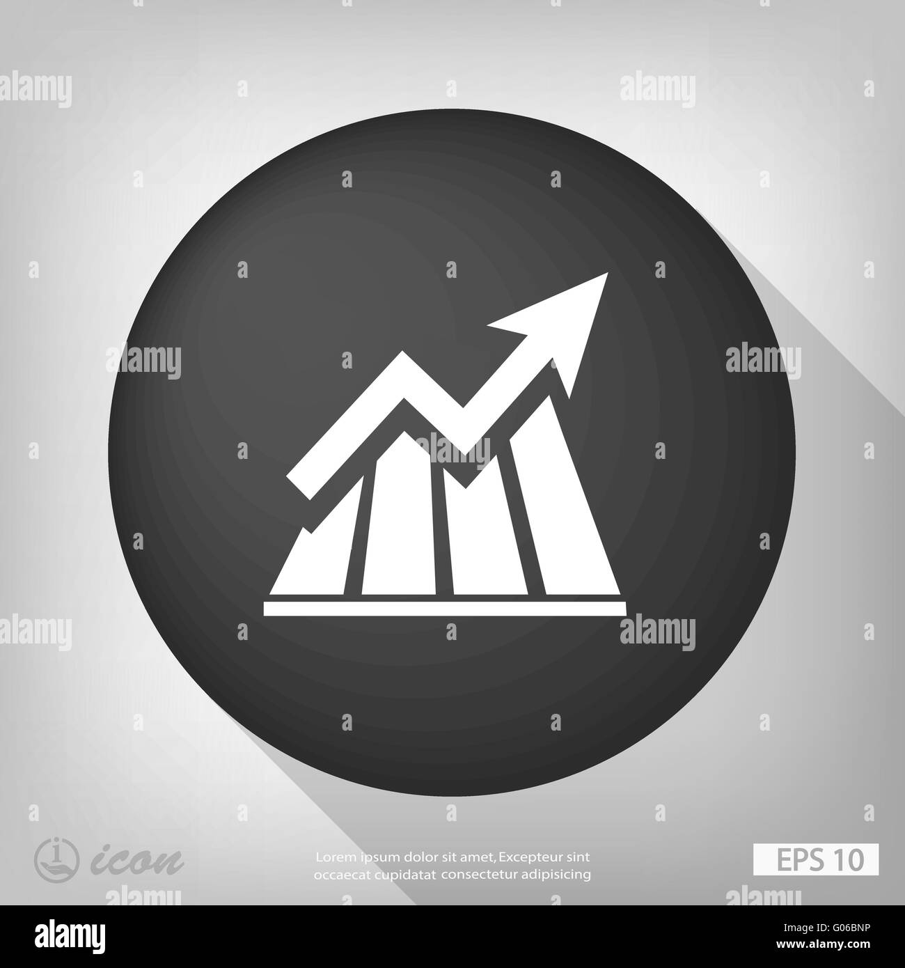 Pictograph of graph. Vector concept illustration for design. Eps 10 ...
