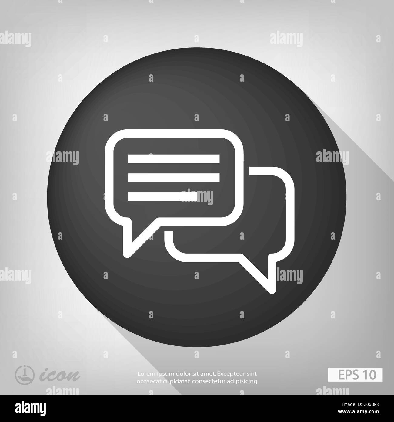 Pictograph of message or chat. Vector concept illustration for design ...