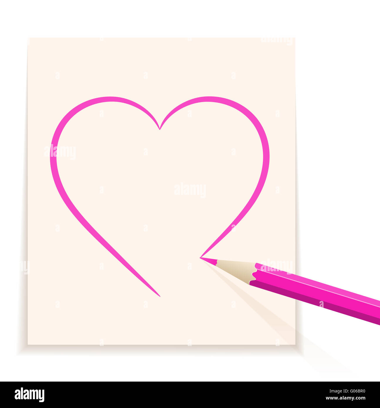 Hand drawn heart Stock Photo - Alamy