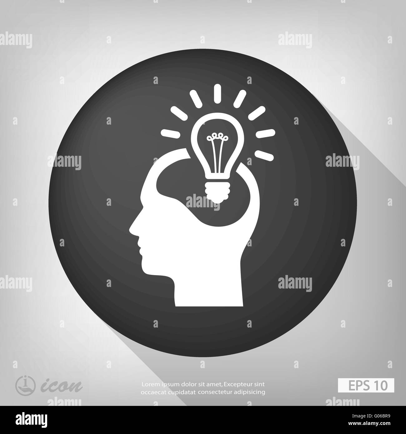 Pictograph of bulb concept. Vector concept illustration for design. Eps ...