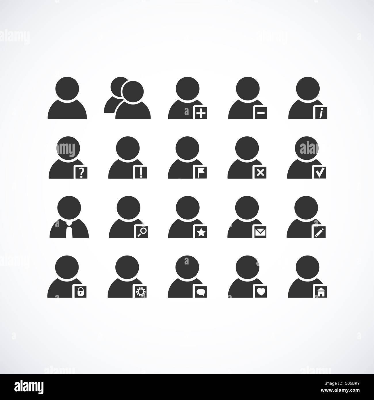 User icons set Stock Photo - Alamy