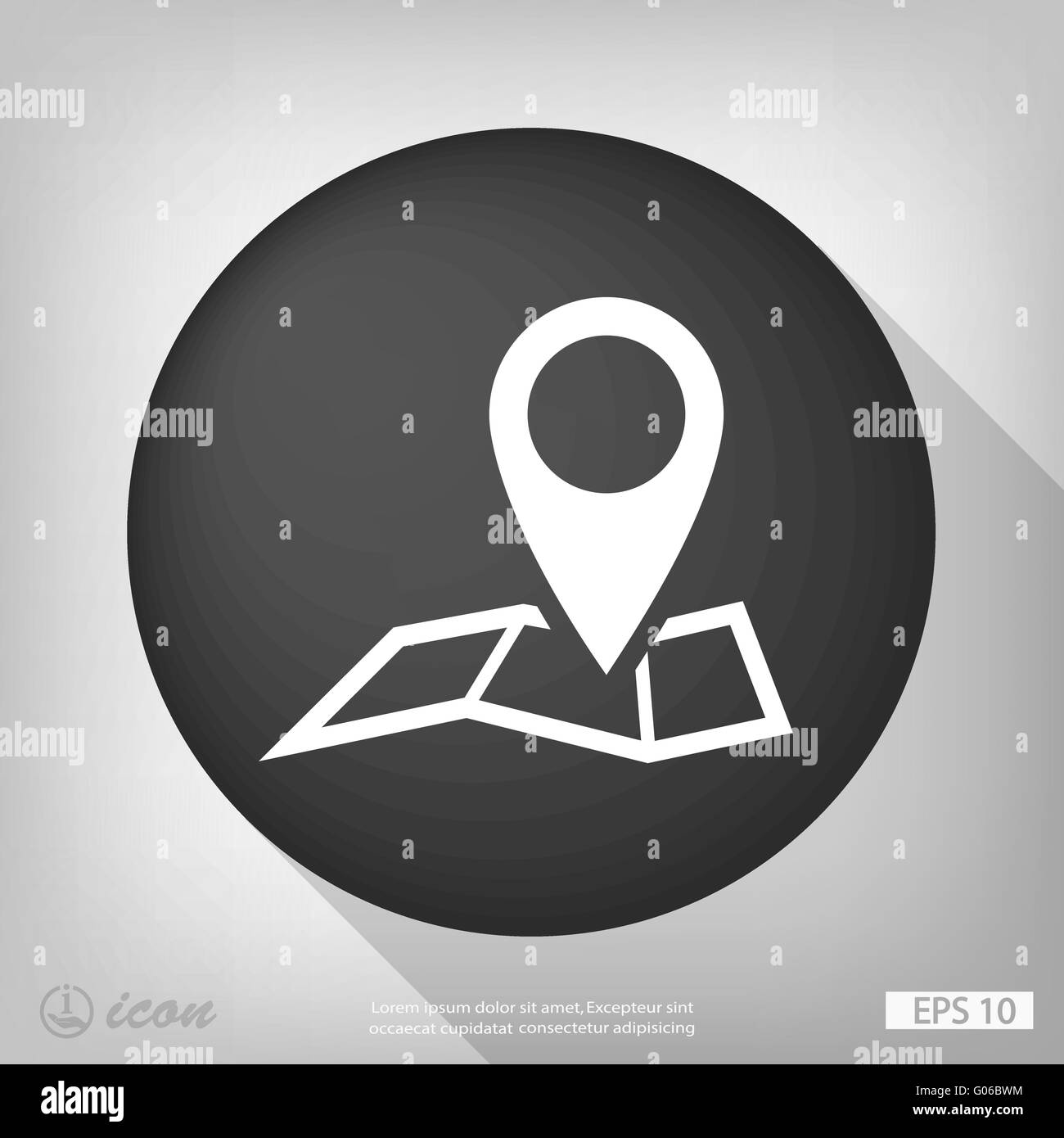 Pin on the map. Vector icon. Vector concept illustration for design ...