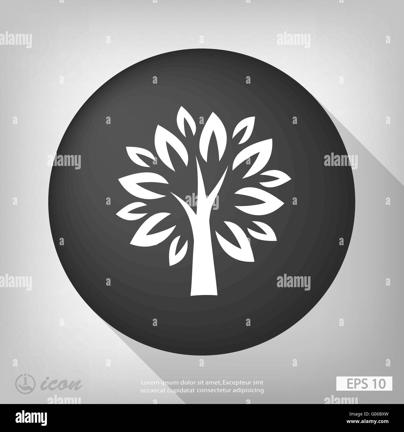 Pictograph of tree. Vector concept illustration for design. Eps 10 ...