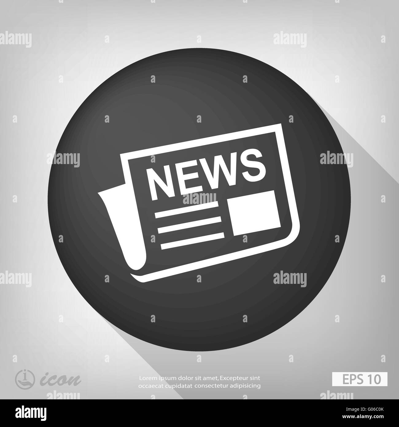 News icon. Vector concept illustration for design. Eps 10 Stock Vector ...