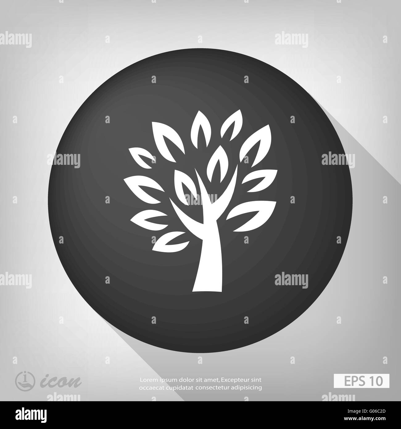 Pictograph of tree. Vector concept illustration for design. Eps 10 ...