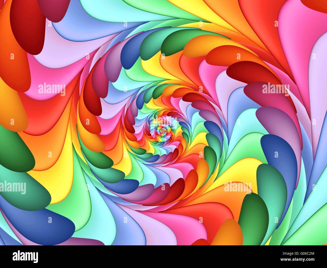 Beautiful rainbow psychedelic spiral fractal hi-res stock photography ...