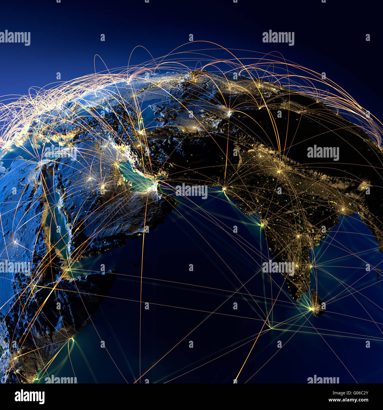 India map in globe hi-res stock photography and images - Alamy