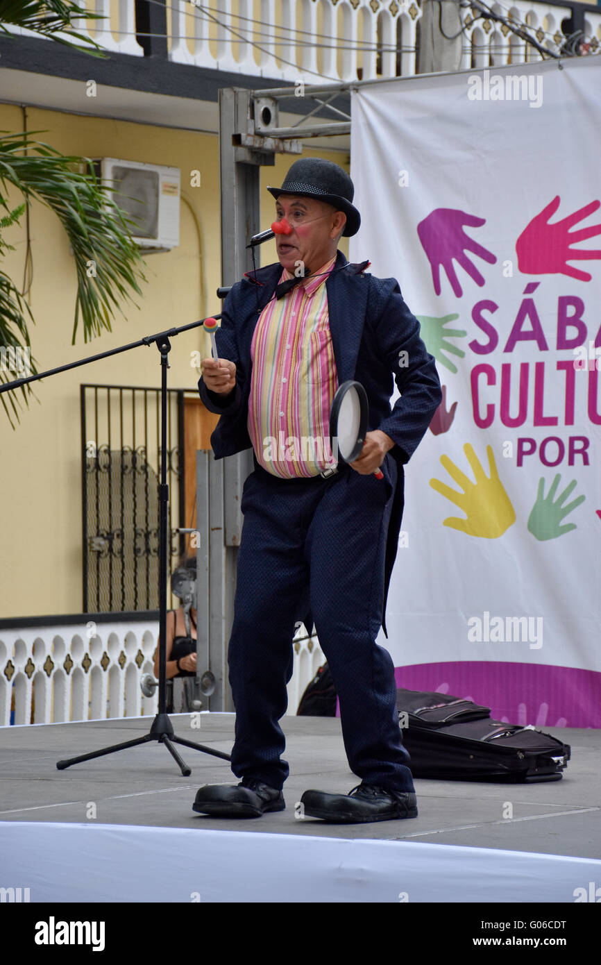 Clown performing at a cultural event in Acapulco, Mexico Stock Photo ...