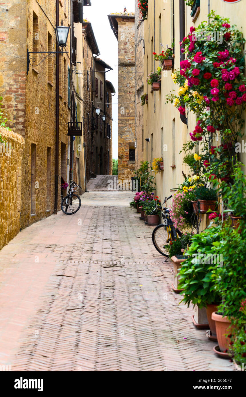 street in Pienza Stock Photo - Alamy