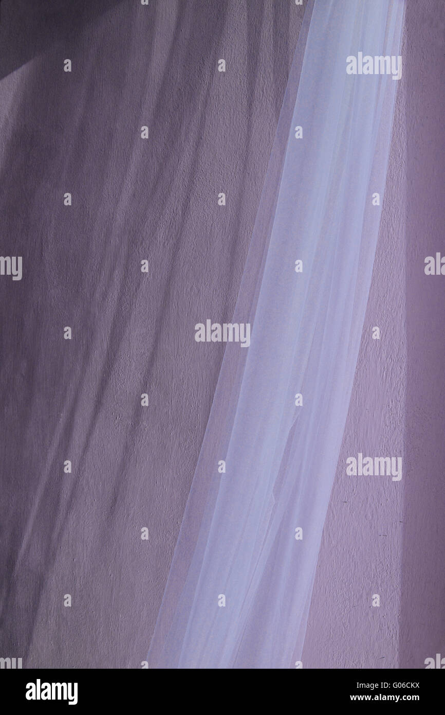 Sheer white curtains blowing in wind Stock Photo - Alamy