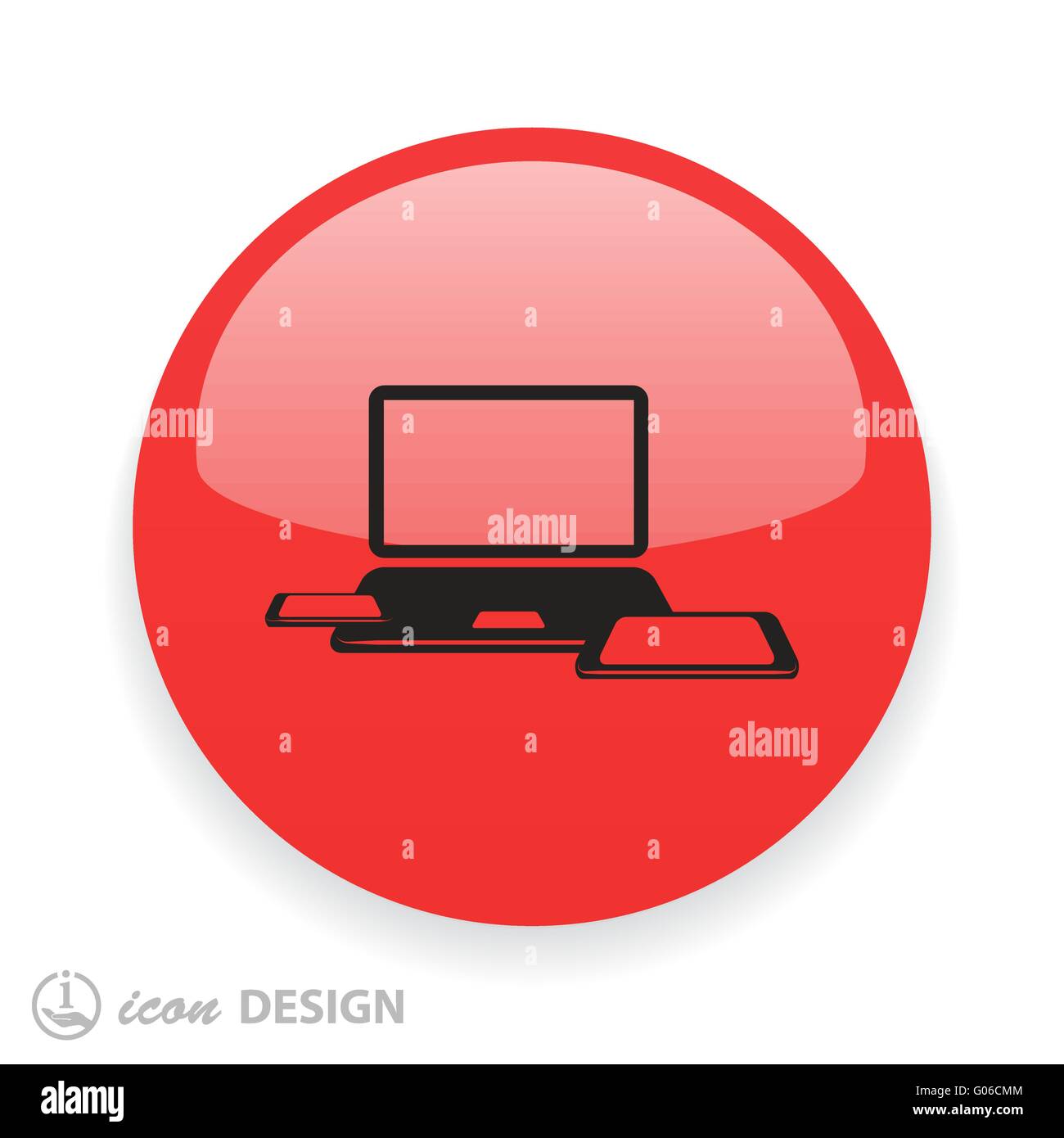 Pictograph of computer. Vector concept illustration for design. Eps 10 ...