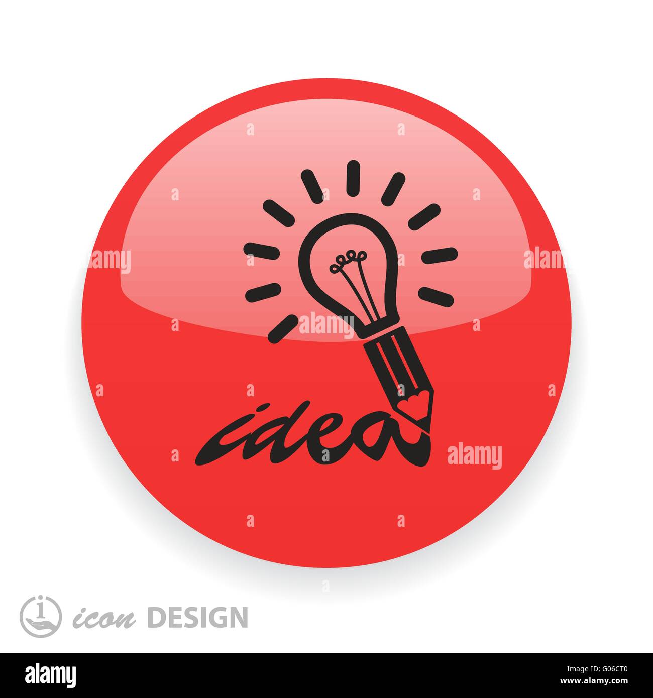 Pictograph of light bulb. Vector concept illustration for design. Eps ...