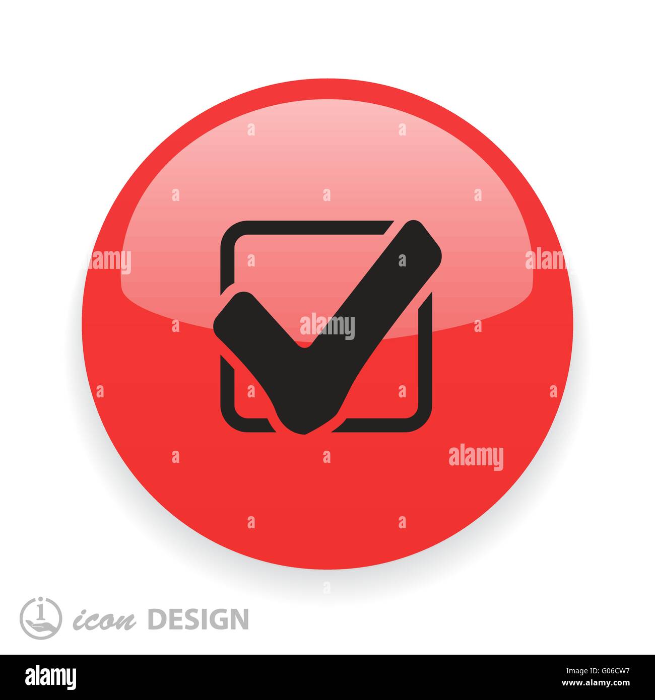 Pictograph of check mark. Vector concept illustration for design. Eps ...