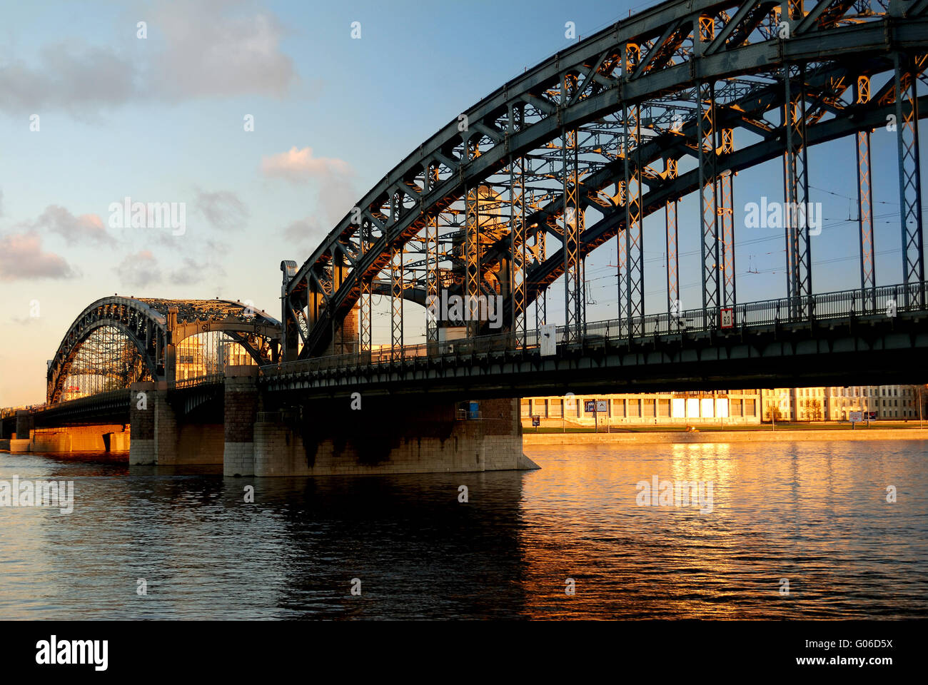 Bridge on sunset Stock Photo - Alamy