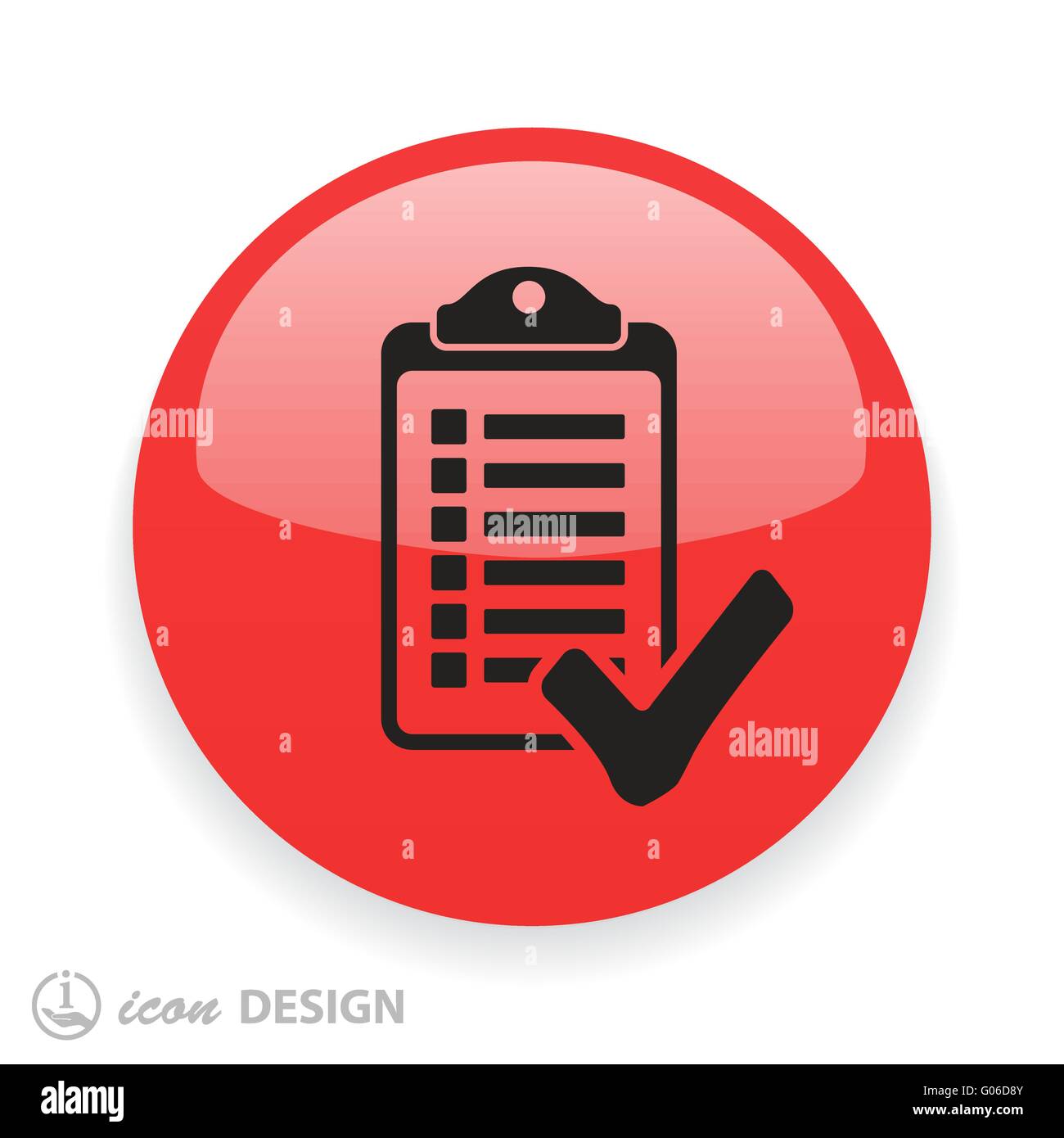 Pictograph of checklist. Vector concept illustration for design. Eps 10 ...