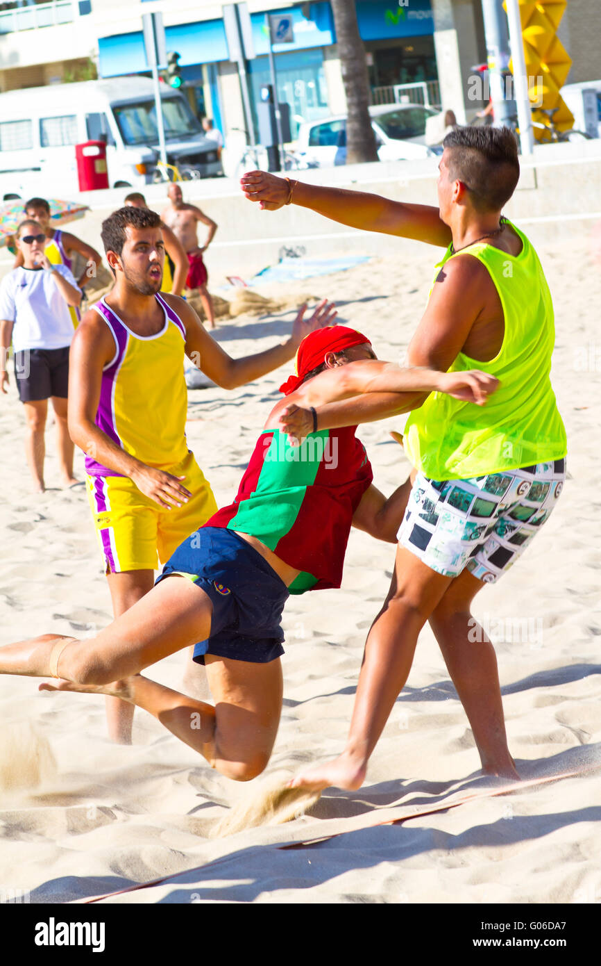 Beach handball game hi-res stock photography and images - Alamy