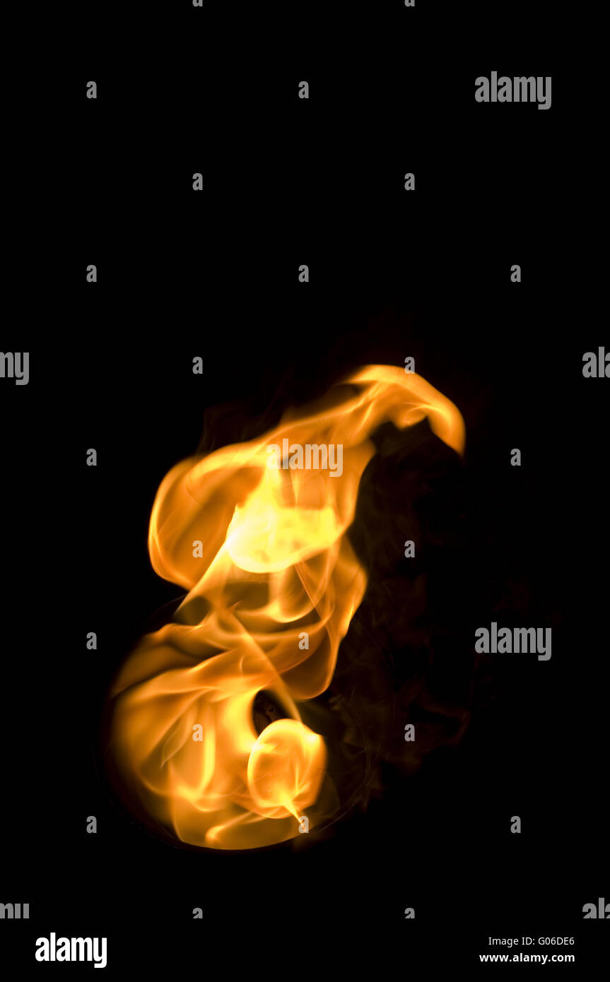 isolated fire flames on black background, darkness Stock Photo - Alamy
