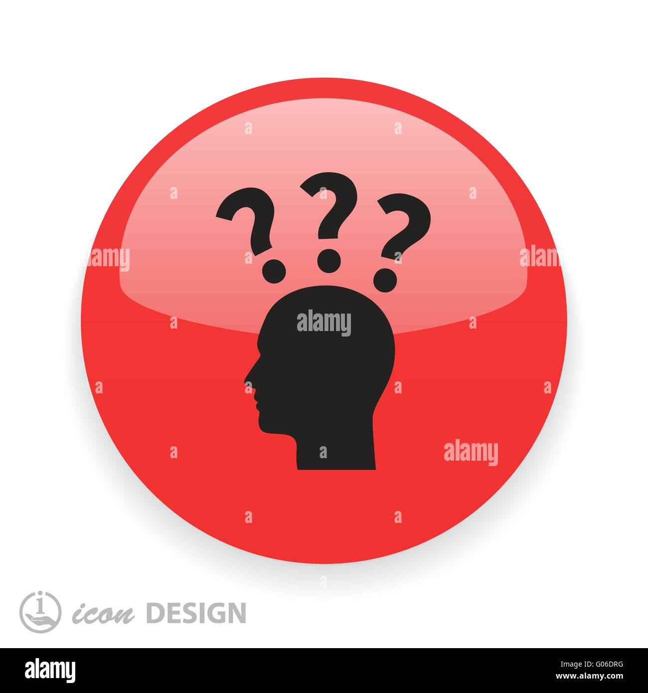Pictograph of question mark and man. Vector concept illustration for ...