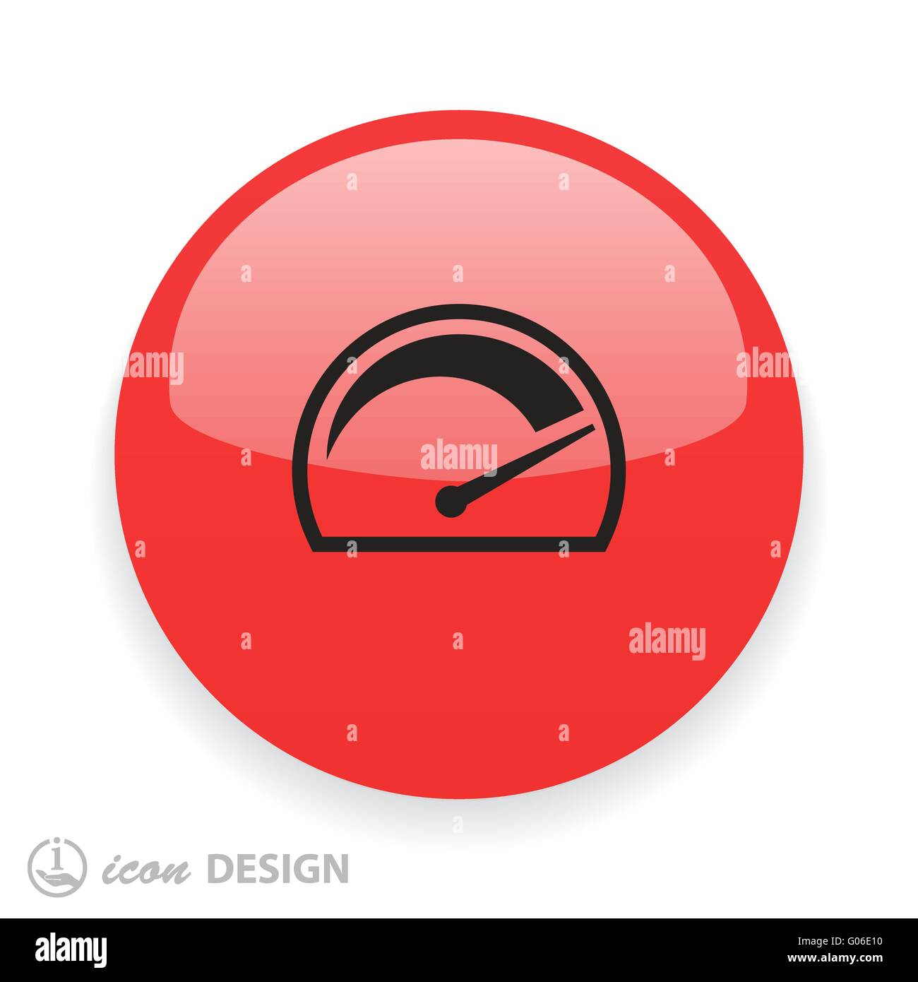 Pictograph of speedometer. Vector concept illustration for design. Eps ...