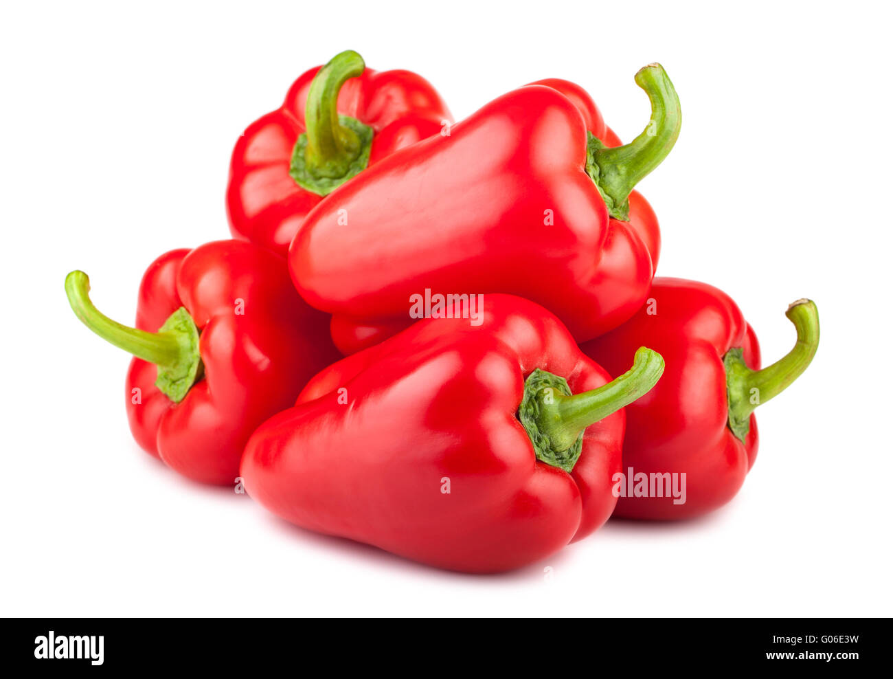 Red sweet pepper isolated on white background Stock Photo - Alamy