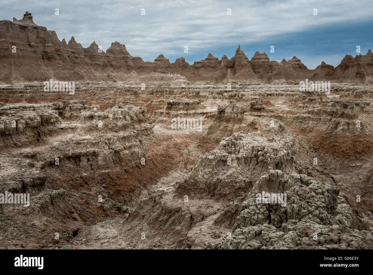 Formations of Badland's National Park Stock Photo - Alamy