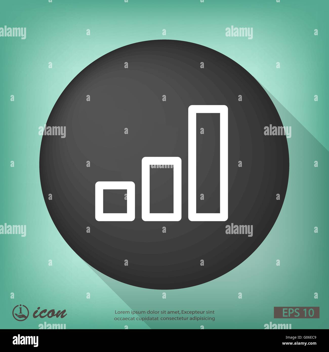 Pictograph of graph. Vector concept illustration for design. Eps 10 ...