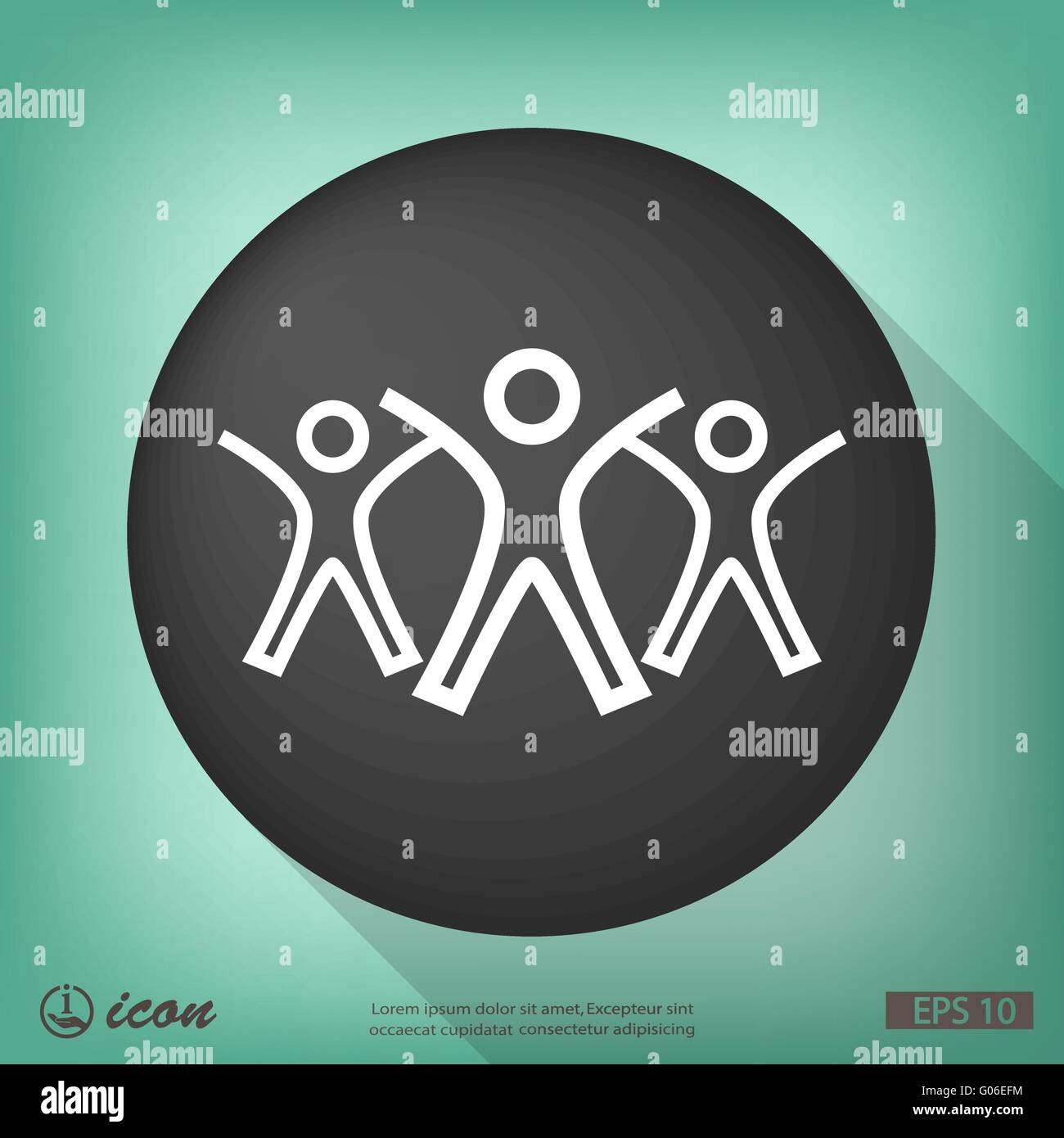 Pictograph of success team. Vector concept illustration for design. Eps ...