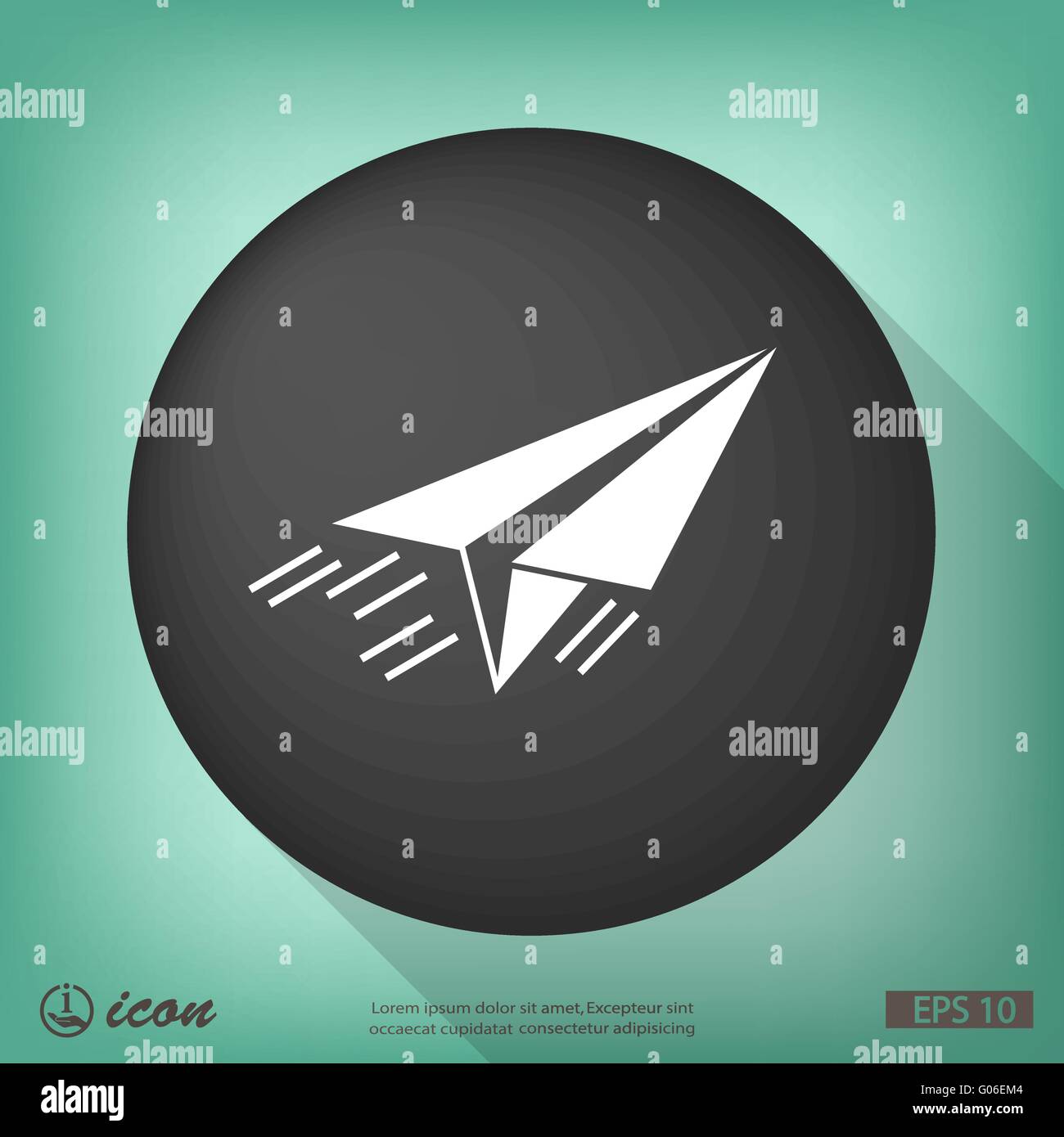 Pictograph of airplane. Vector concept illustration for design. Eps 10 ...
