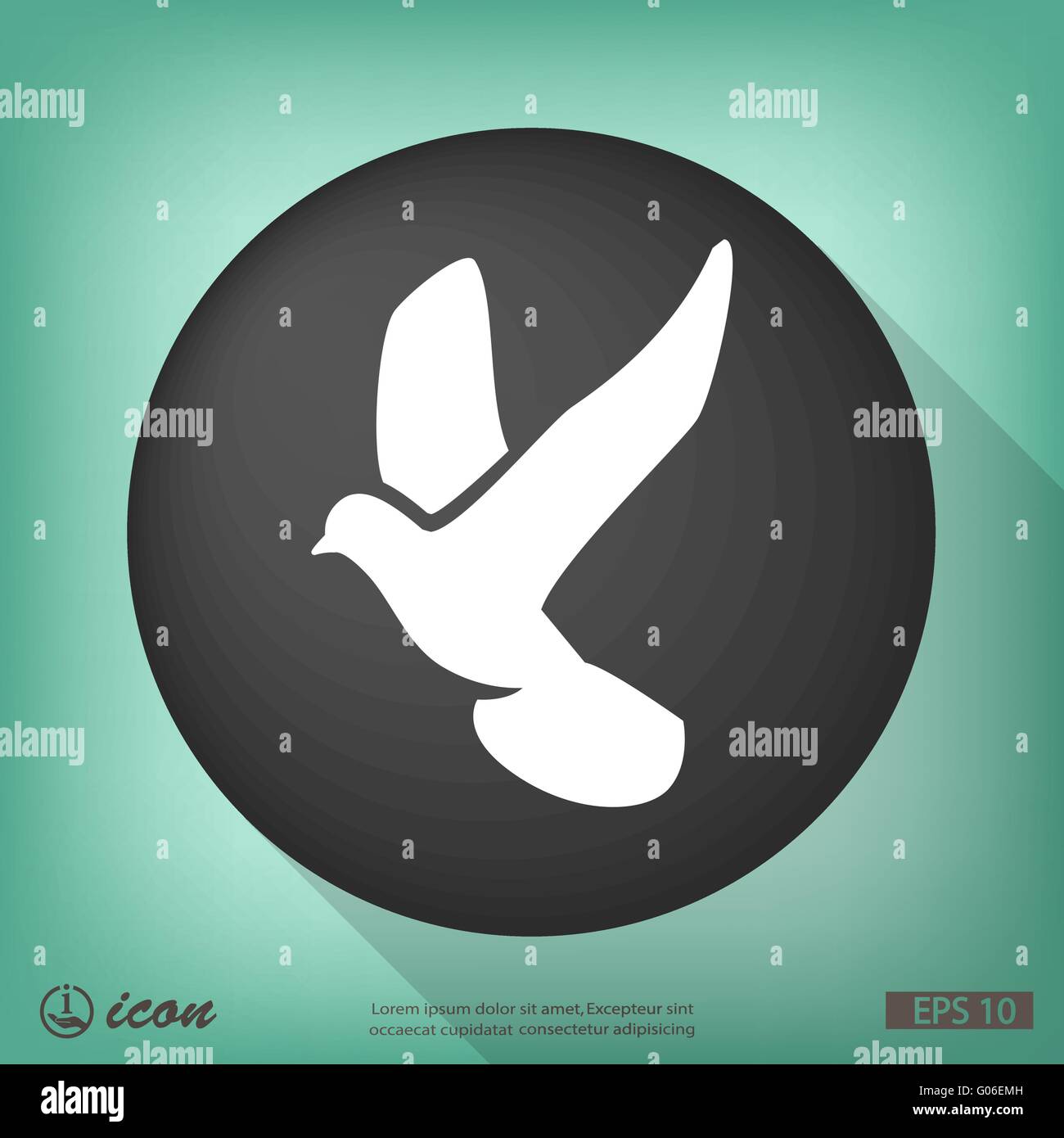 Pictograph of bird. Vector concept illustration for design. Eps 10 ...