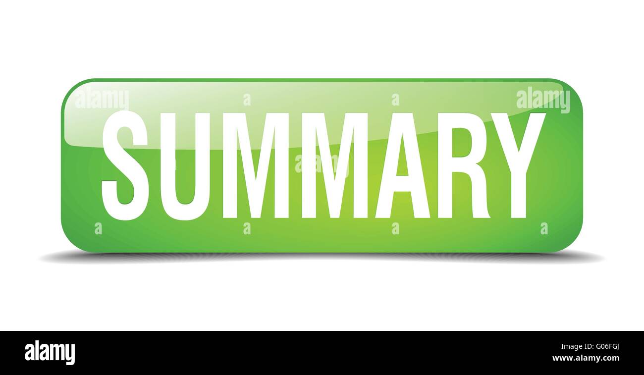 summary green square 3d realistic isolated web button Stock Vector ...