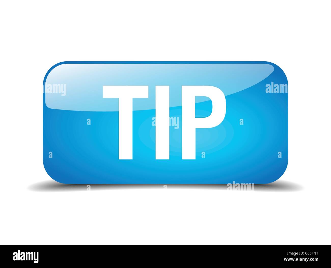 tip blue square 3d realistic isolated web button Stock Vector Image ...