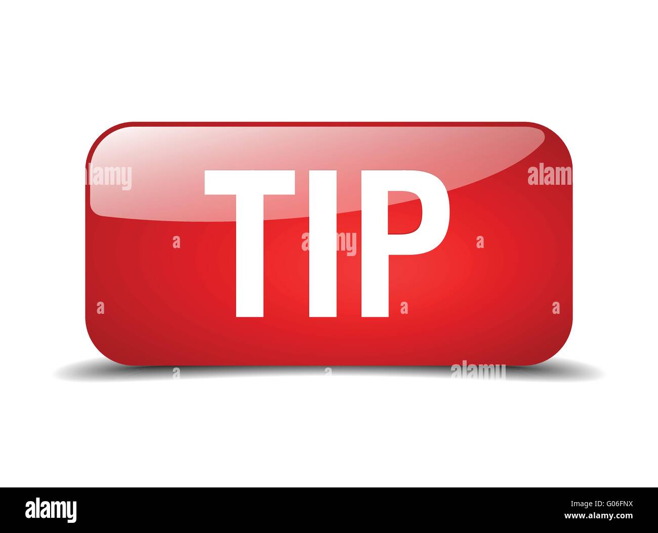 tip red square 3d realistic isolated web button Stock Vector Image & Art - Alamy