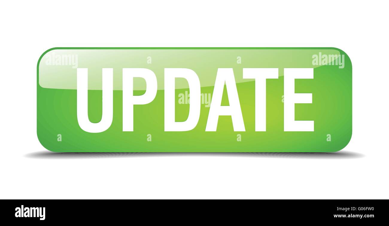 update green square 3d realistic isolated web button Stock Vector Image ...