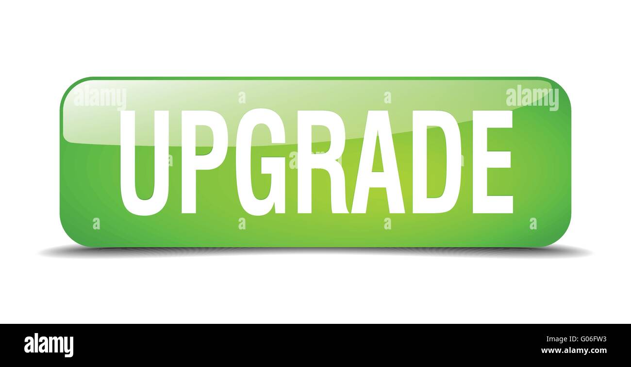 upgrade green square 3d realistic isolated web button Stock Vector ...