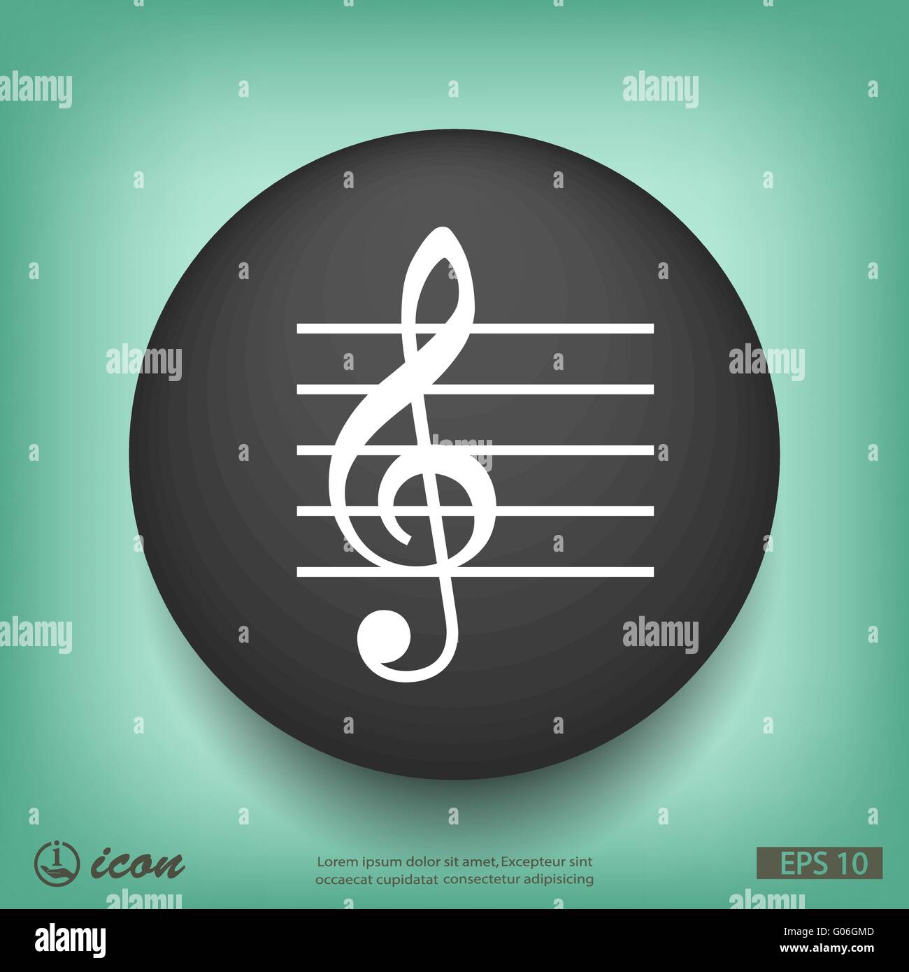Pictograph of music key Stock Vector Image & Art - Alamy