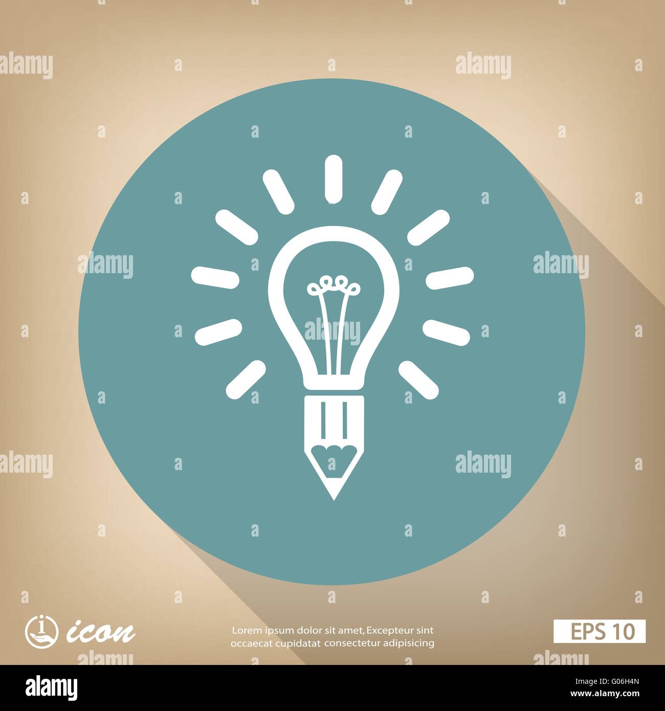 Pictograph of light bulb Stock Vector Image & Art - Alamy