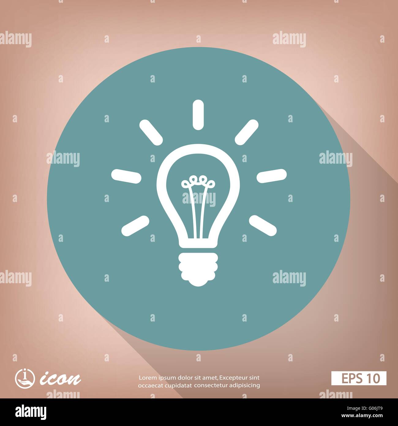 Pictograph of light bulb Stock Vector Image & Art - Alamy