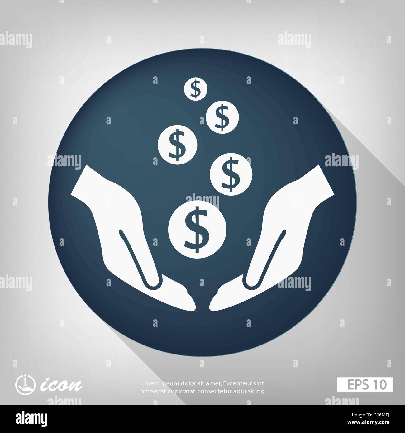 Pictograph of money in hand Stock Vector Image & Art - Alamy