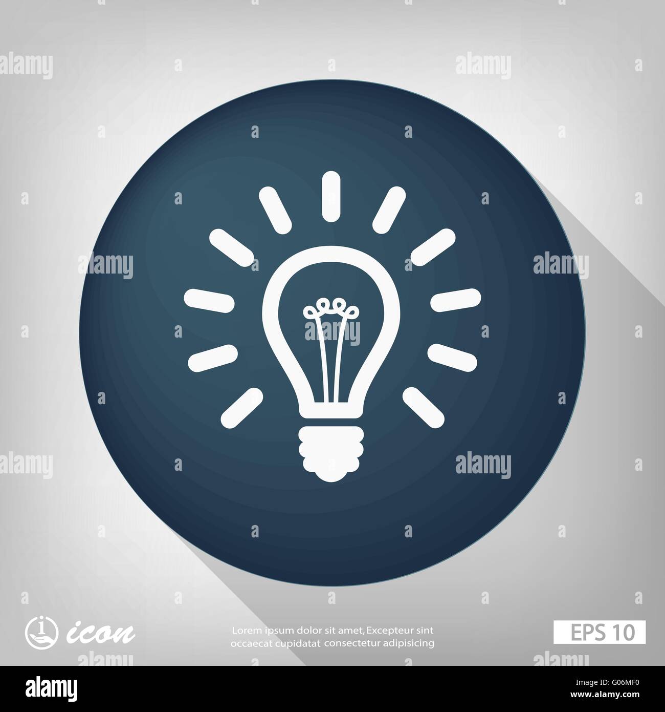 Pictograph of light bulb Stock Vector Image & Art - Alamy